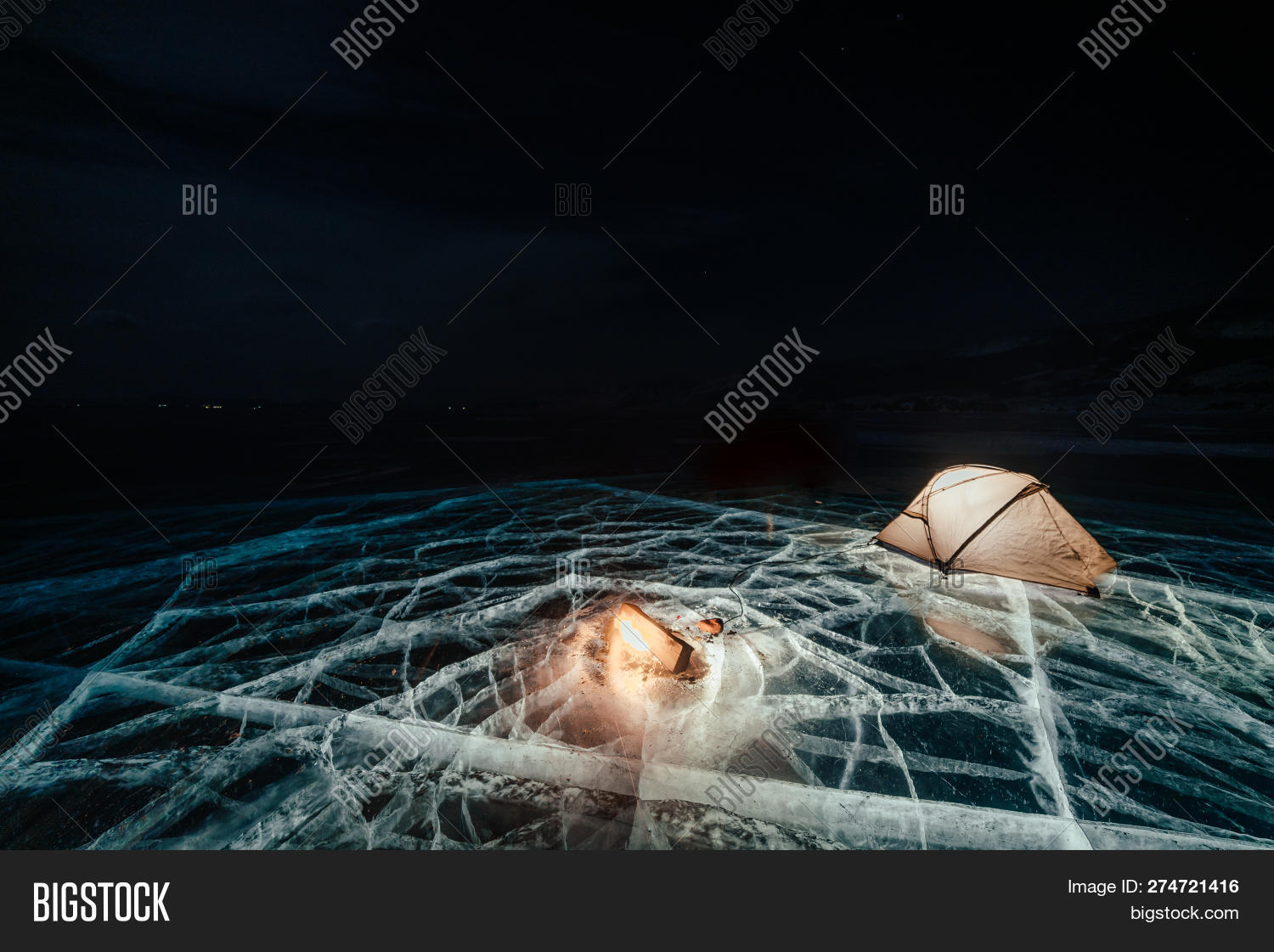 Fire On Ice Night. Image & Photo (Free Trial) | Bigstock