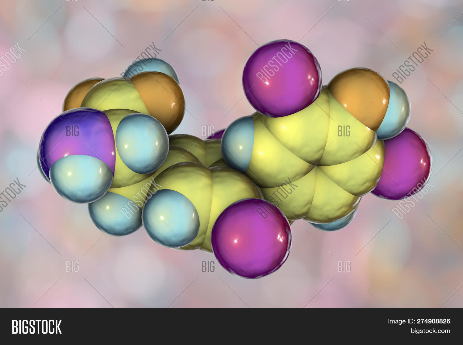 Molecule Thyroxine, T4 Image & Photo (Free Trial) | Bigstock