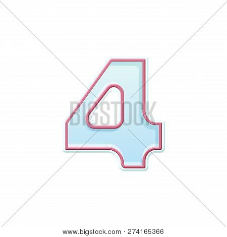 Candle Number Four. 4 Vector & Photo (Free Trial) | Bigstock