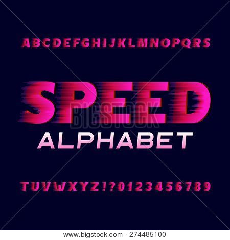 Speed Alphabet Font. Vector & Photo (Free Trial) | Bigstock