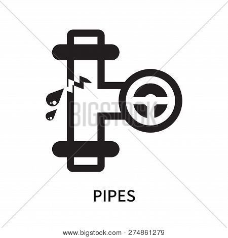 Pipes Icon Isolated Vector & Photo (Free Trial) | Bigstock