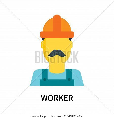 Worker Icon Isolated On White Background. Worker Icon Simple Sign ...