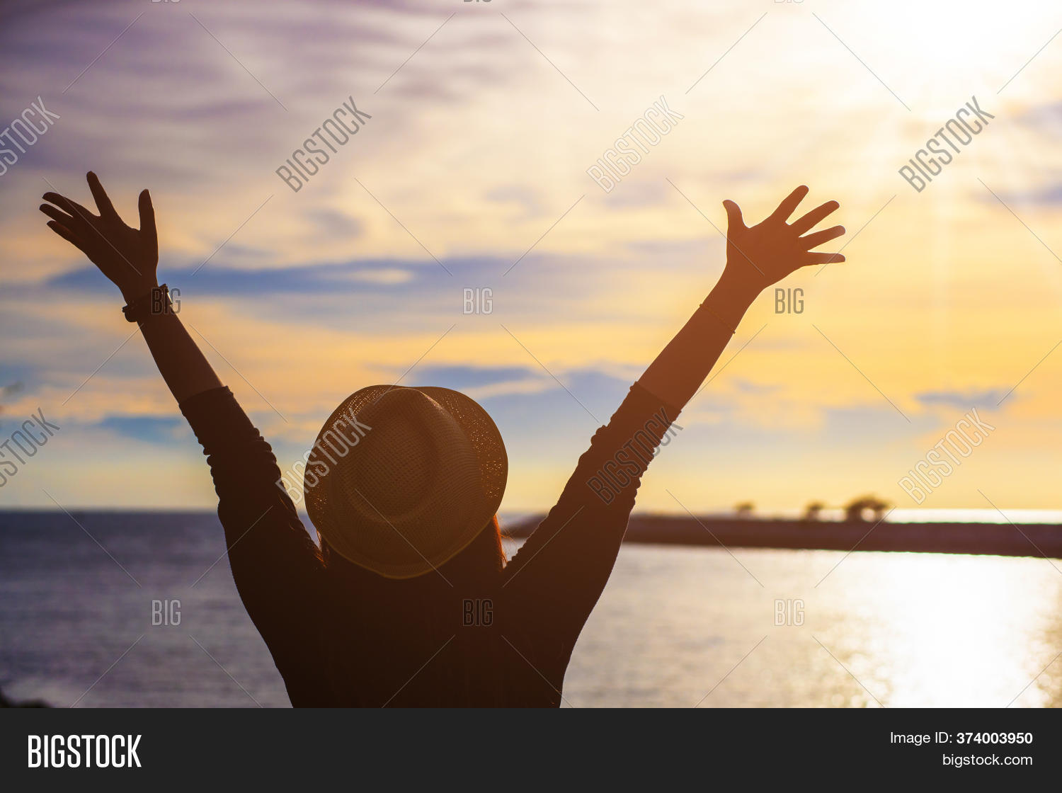 Silhouette Young Woman Image & Photo (Free Trial) | Bigstock