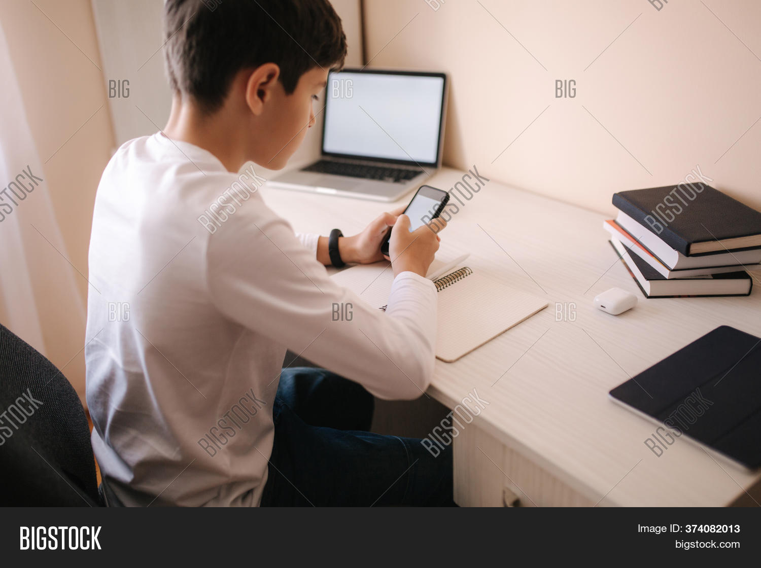 Schoolboy Study Desk Image & Photo (Free Trial) | Bigstock