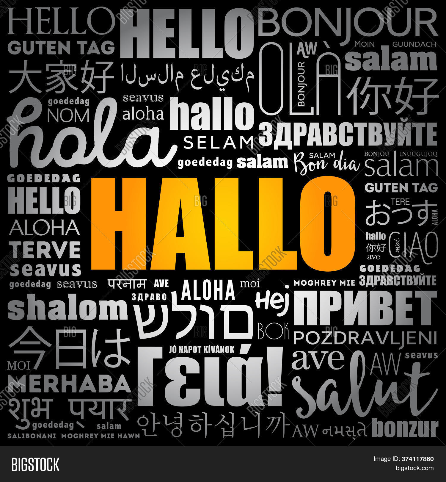 Hallo (hello Greeting Image & Photo (Free Trial) | Bigstock