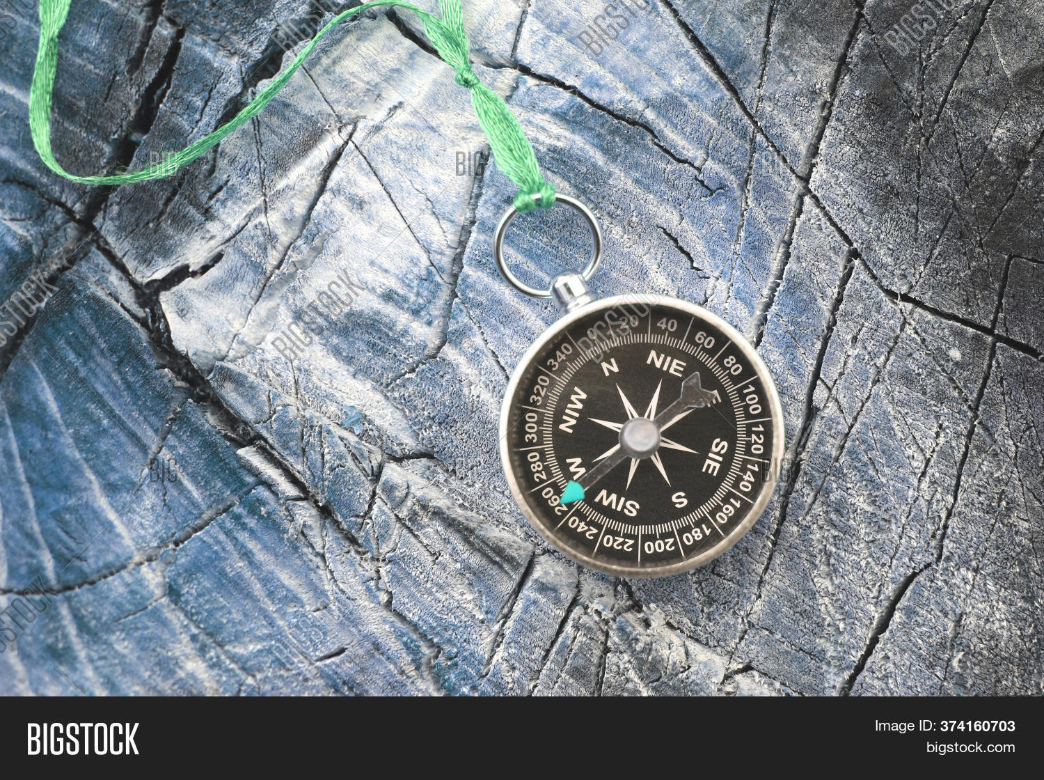 Round Compass On Blue Image & Photo (Free Trial) | Bigstock