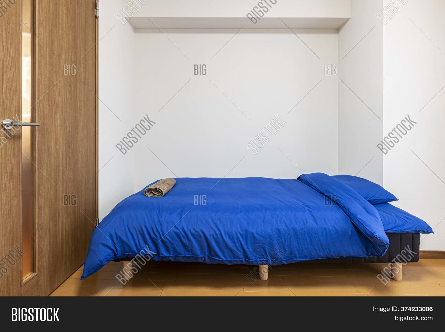Single Bed Dark Blue Image & Photo (Free Trial) | Bigstock