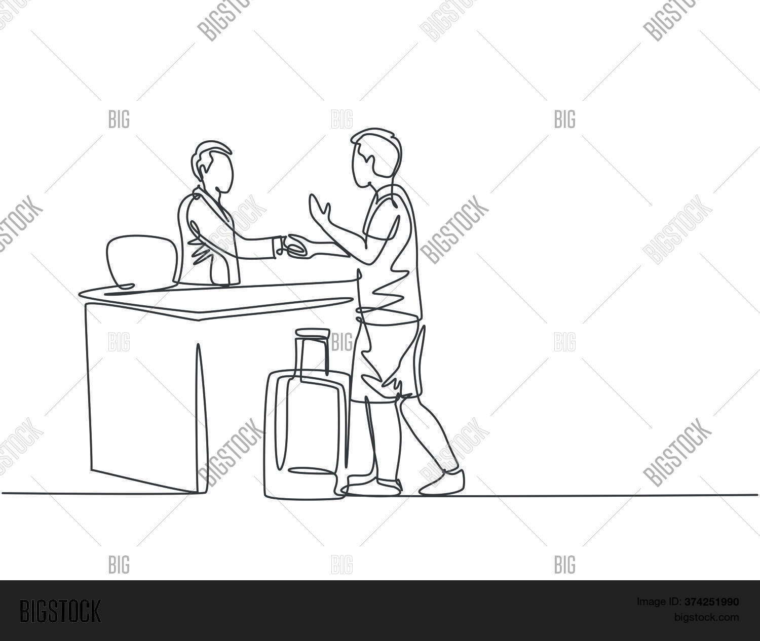 One Line Drawing Vector & Photo (Free Trial) | Bigstock
