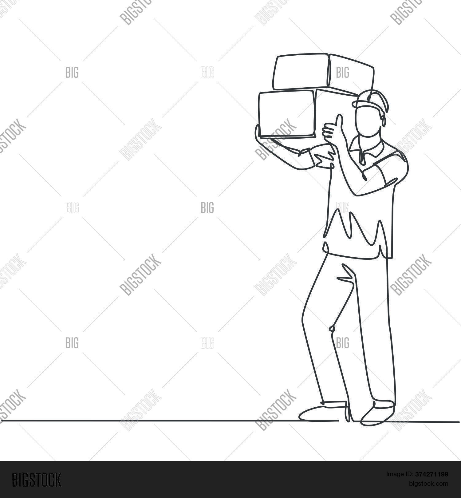 One Line Drawing Vector & Photo (Free Trial) | Bigstock