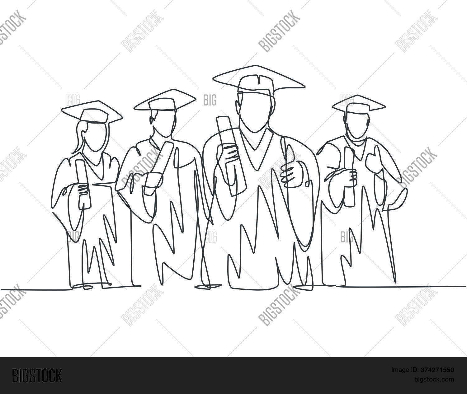 One Line Drawing Vector & Photo (Free Trial) | Bigstock