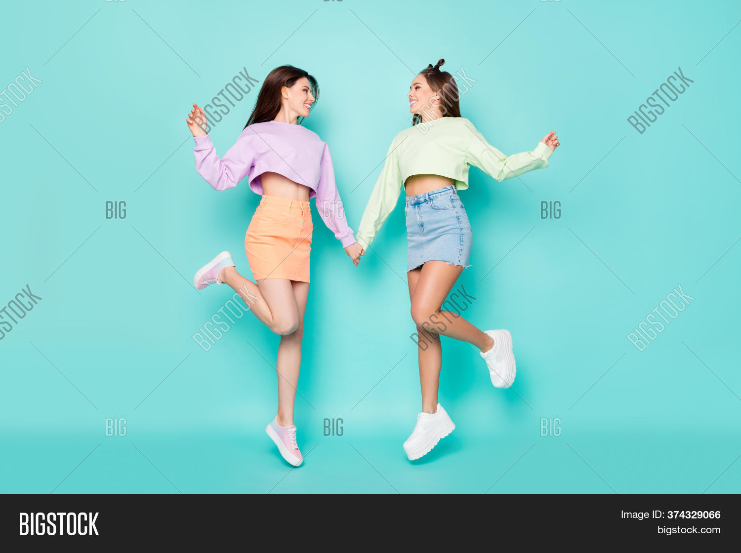 Full Length Photo Two Image & Photo (Free Trial) | Bigstock