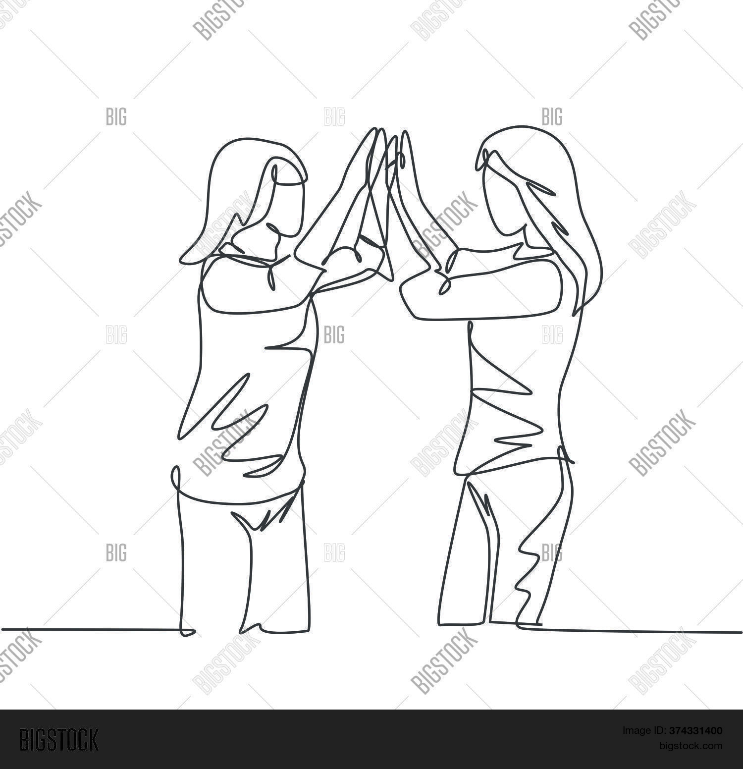 Single Line Drawing Vector & Photo (Free Trial) | Bigstock