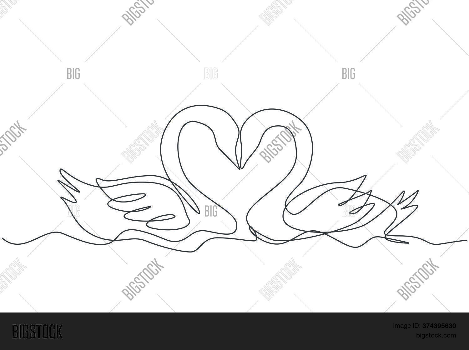 One Continuous Line Vector & Photo (Free Trial) | Bigstock