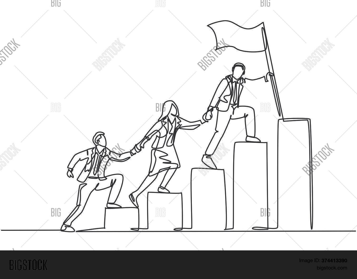 Single Continuous Vector & Photo (Free Trial) | Bigstock