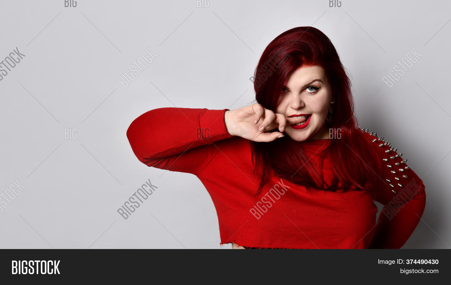Thick Red Model Red Image & Photo (Free Trial) | Bigstock