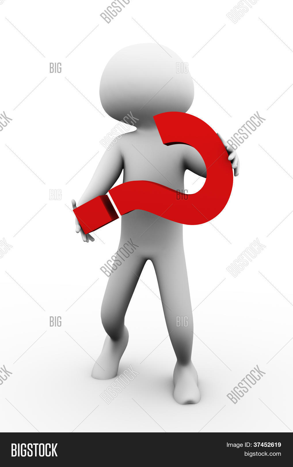 3D Man Question Mark Image & Photo (Free Trial) | Bigstock
