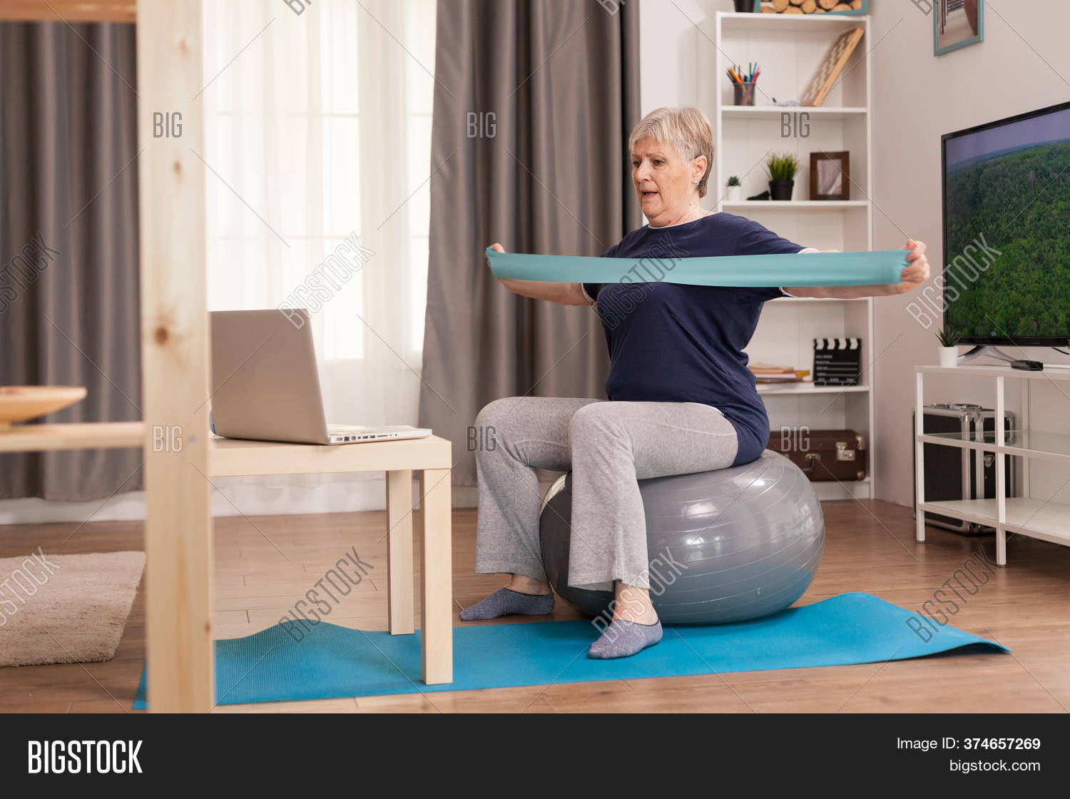 Elderly Woman Workout Image & Photo (Free Trial) | Bigstock