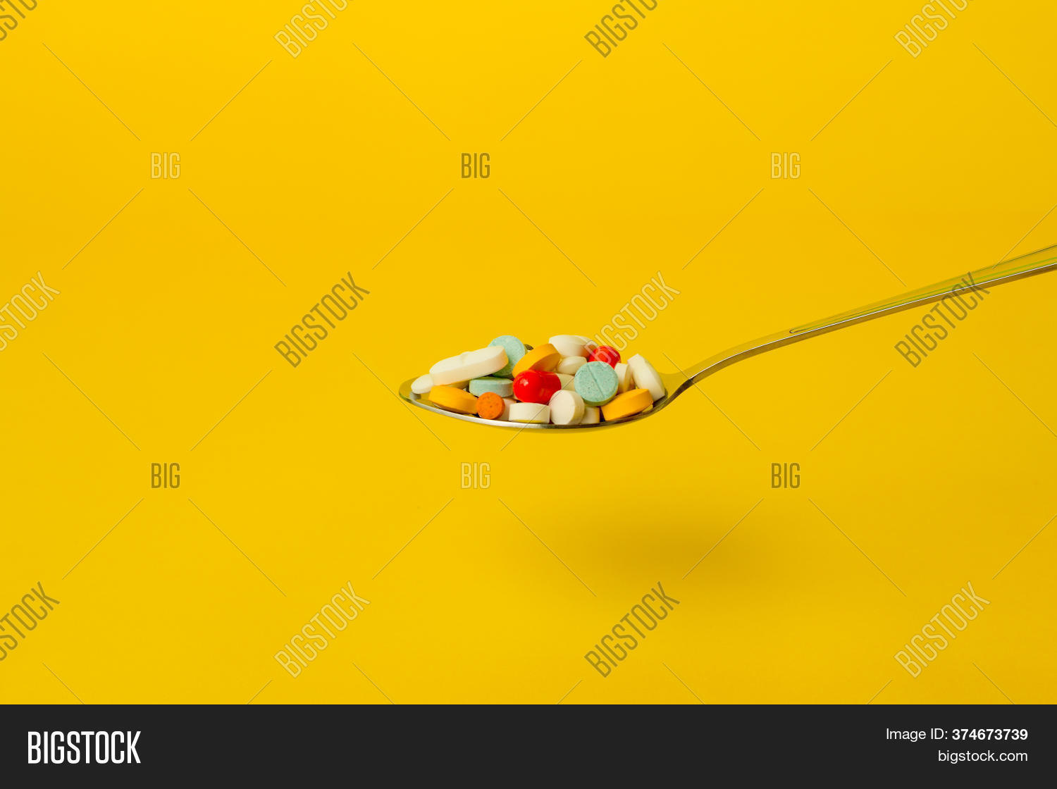 Spoon Full Pills On Image & Photo (Free Trial) | Bigstock