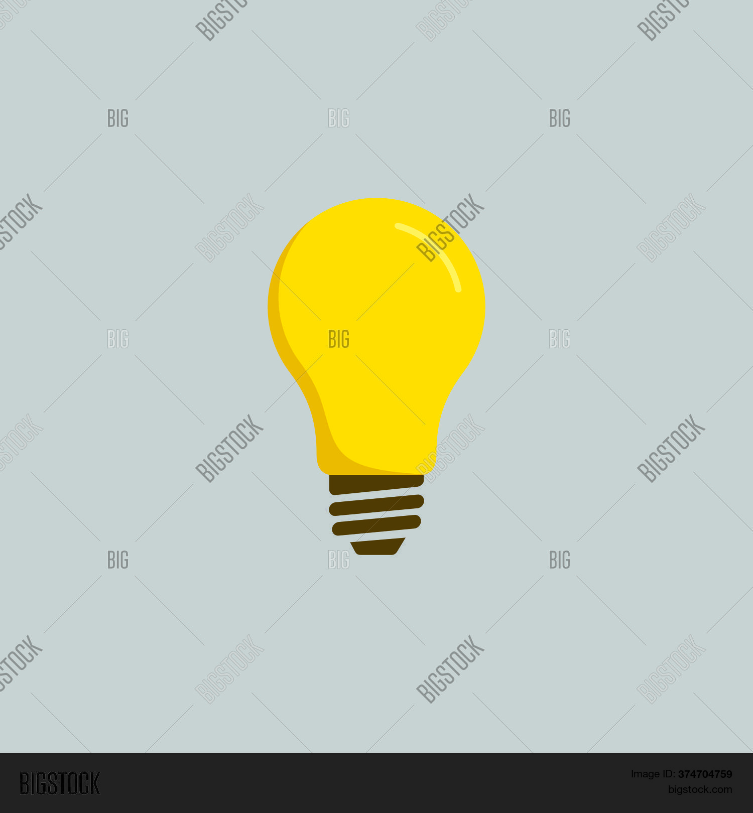 Yellow Light Bulb Vector & Photo (Free Trial) | Bigstock