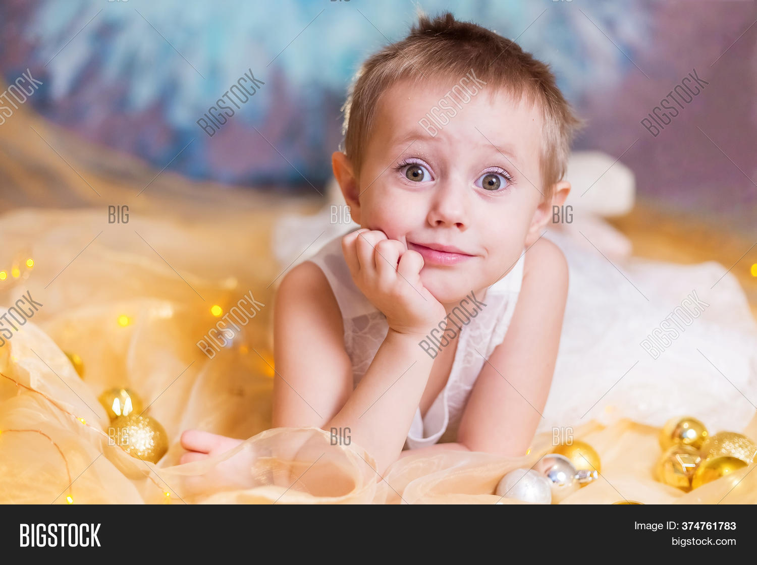 Little Girl Garland. Image & Photo (Free Trial) | Bigstock
