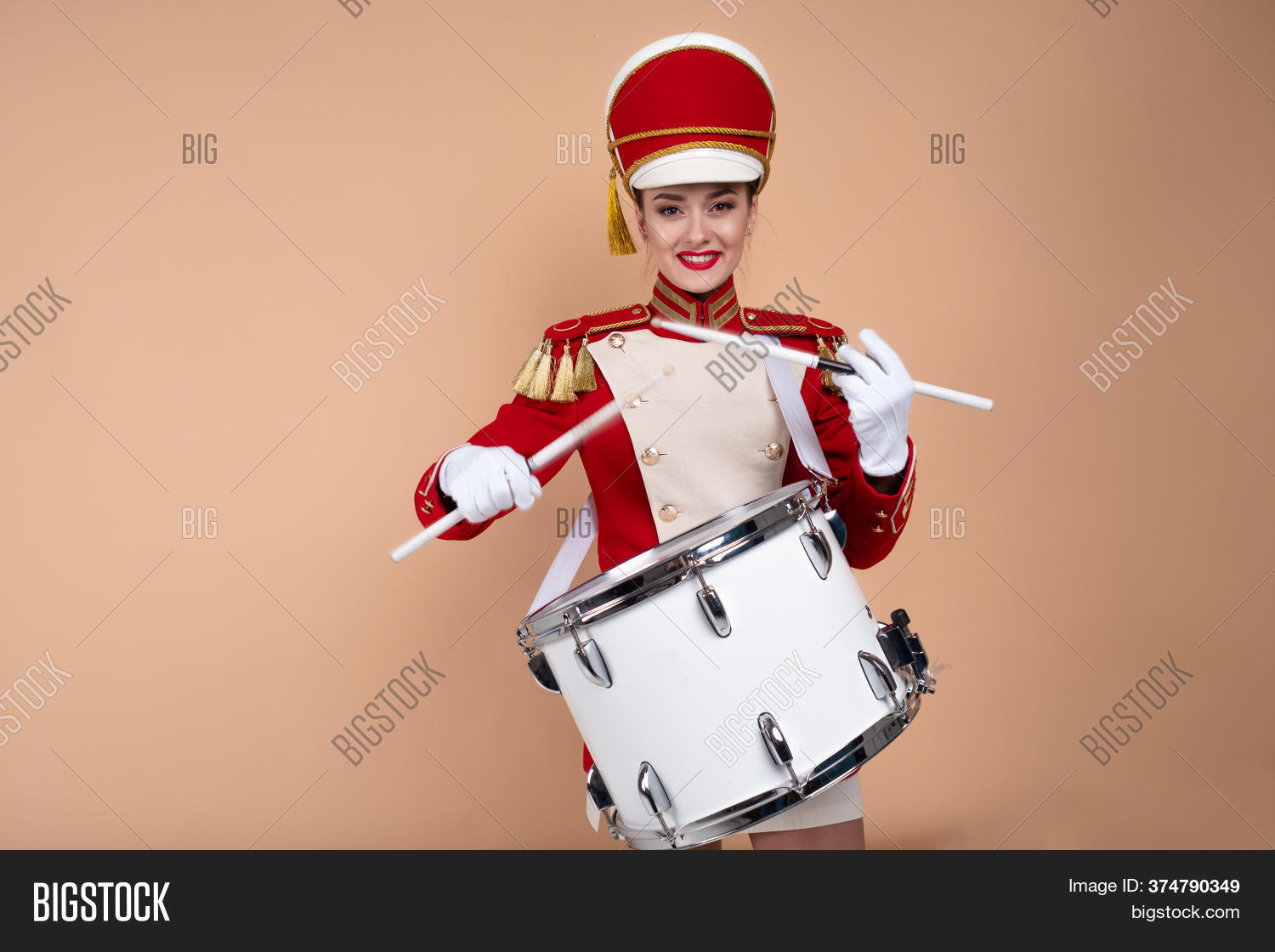 Drummer Red Uniform Image & Photo (Free Trial) | Bigstock