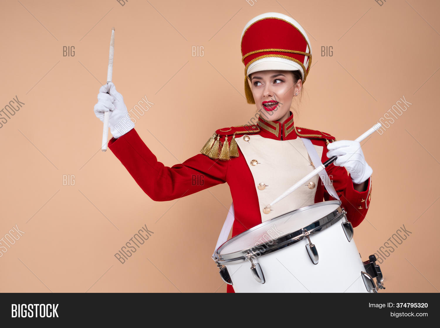 Drummer Red Uniform Image & Photo (Free Trial) | Bigstock