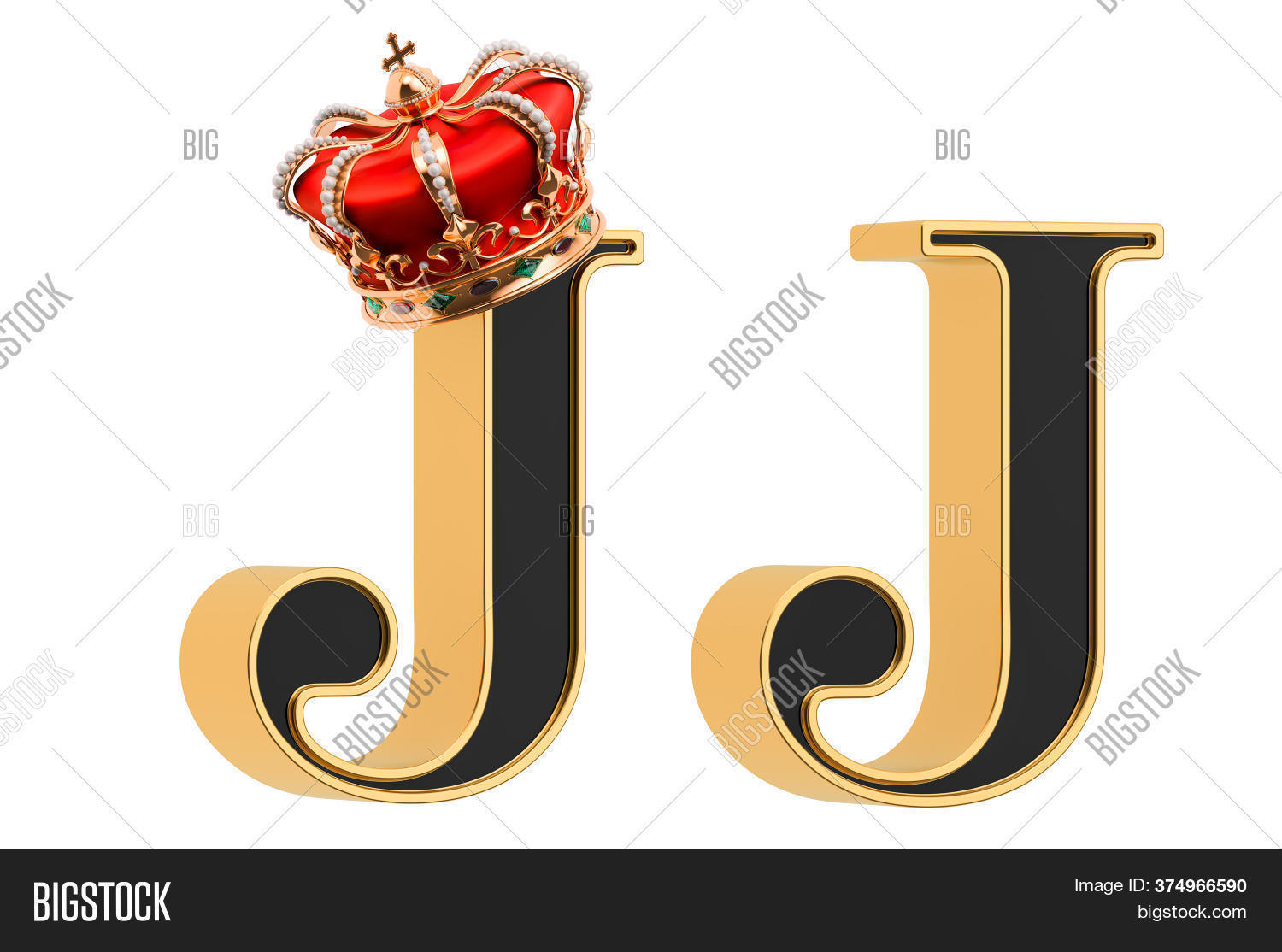 Letters J Gold Crown Image & Photo (Free Trial) | Bigstock