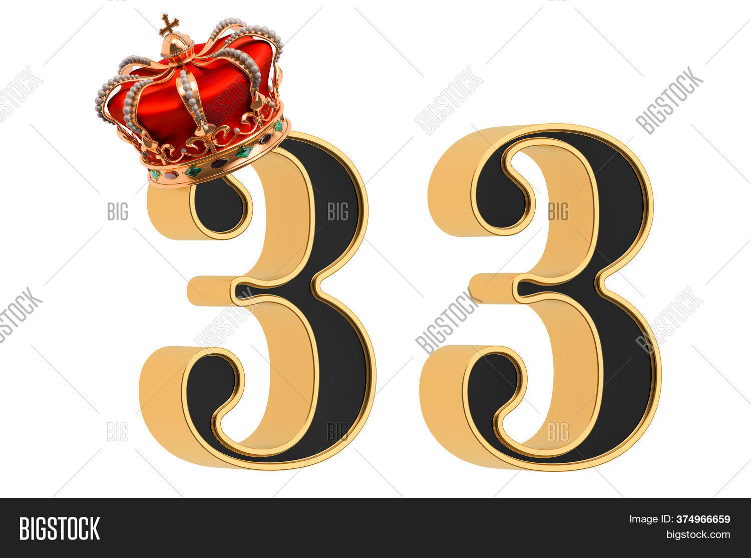Number 3 Gold Crown Image & Photo (Free Trial) | Bigstock