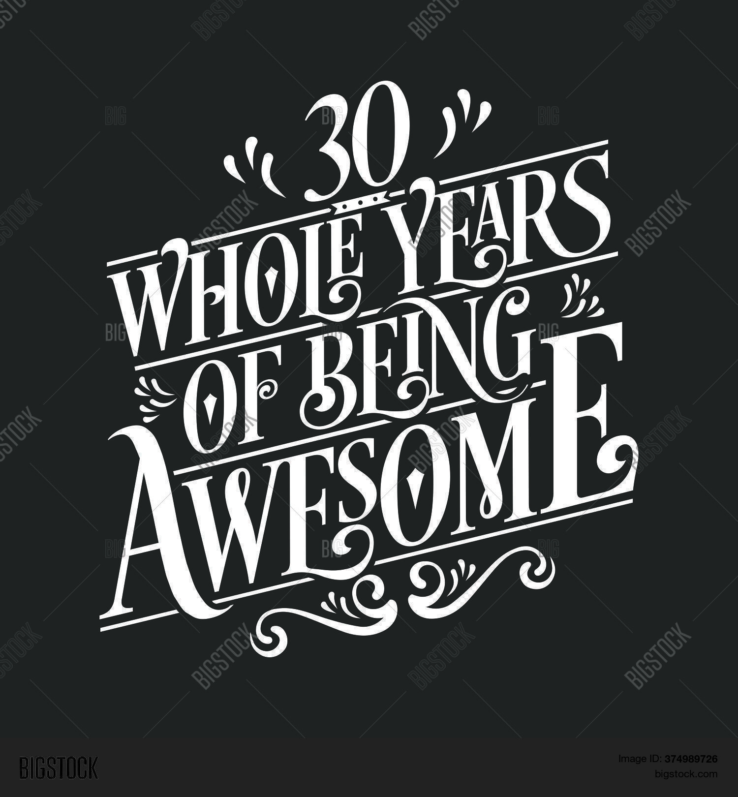 30 Years Birthday 30 Vector & Photo (Free Trial) | Bigstock