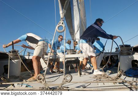 Photo Sailing Team On Image & Photo (Free Trial) | Bigstock
