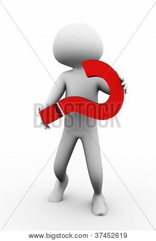 3D Man Question Mark Image & Photo (Free Trial) | Bigstock
