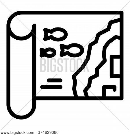 Paper Fish Map Icon. Vector & Photo (Free Trial) | Bigstock