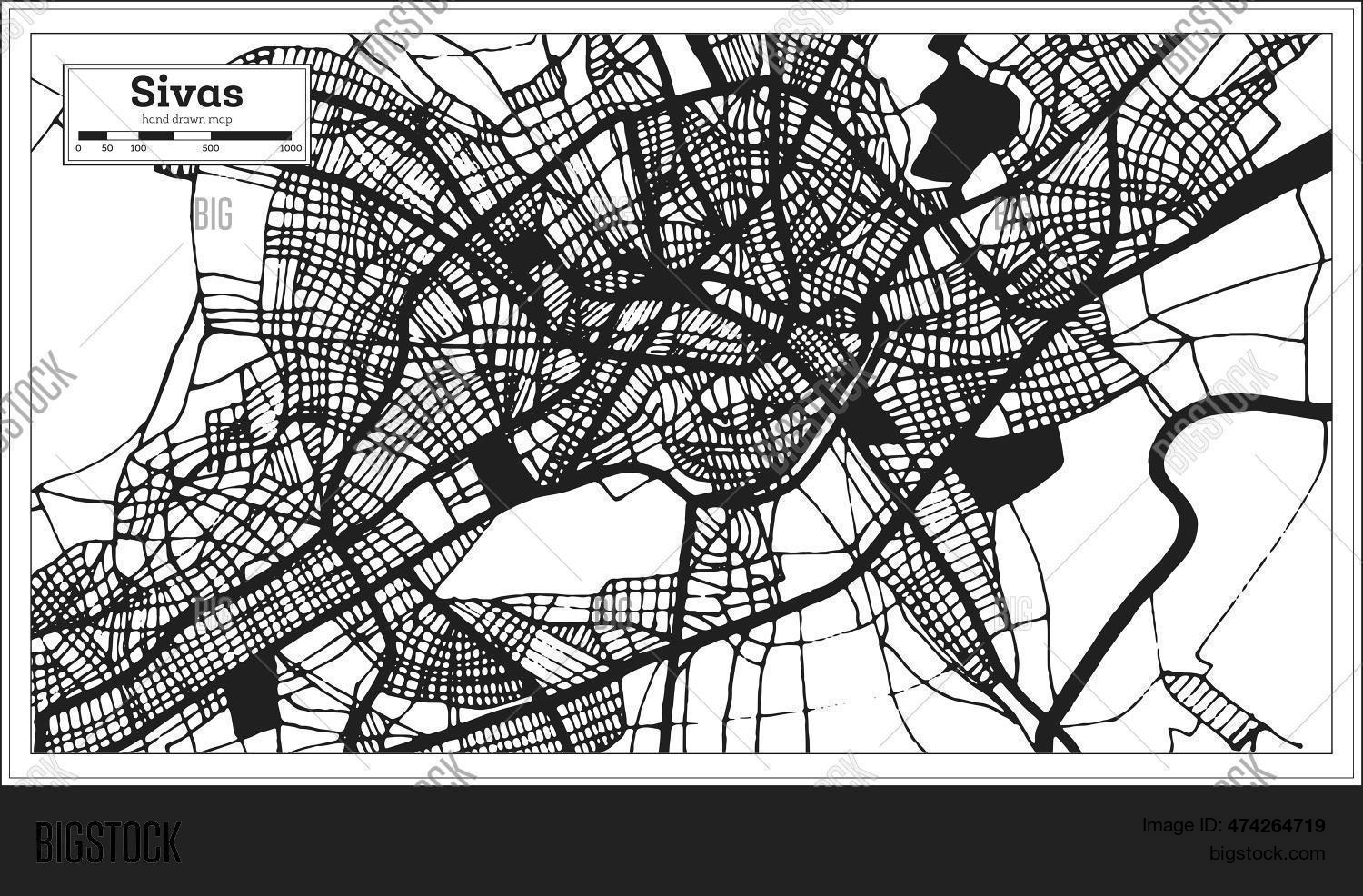 Sivas Turkey City Map Vector & Photo (Free Trial) | Bigstock