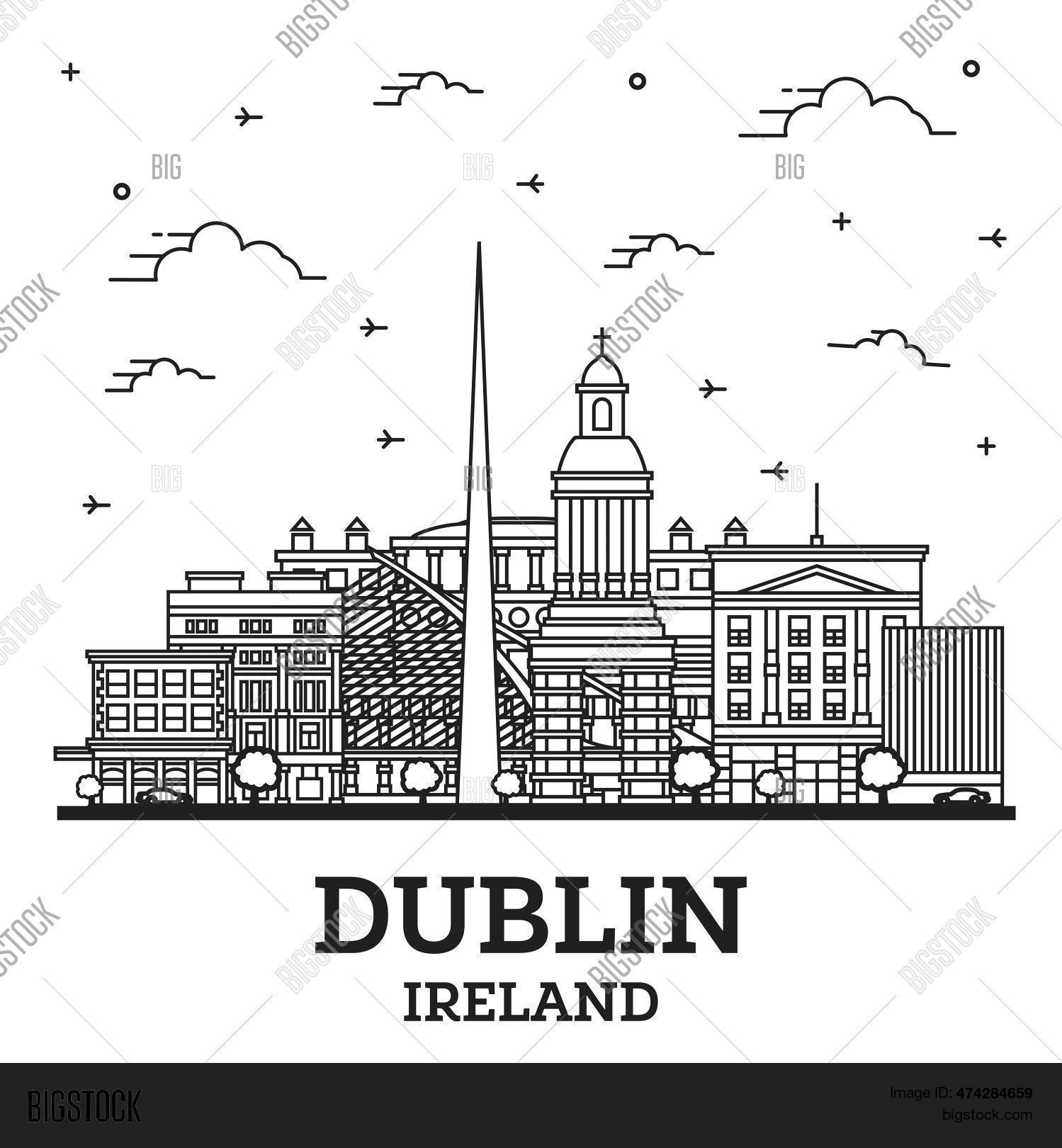 Outline Dublin Vector & Photo (Free Trial) | Bigstock