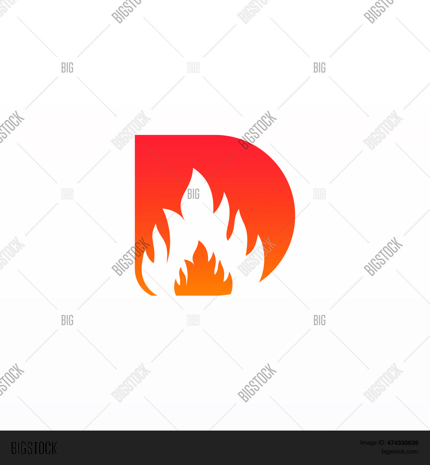Flame Letter D Logo Vector & Photo (Free Trial) | Bigstock