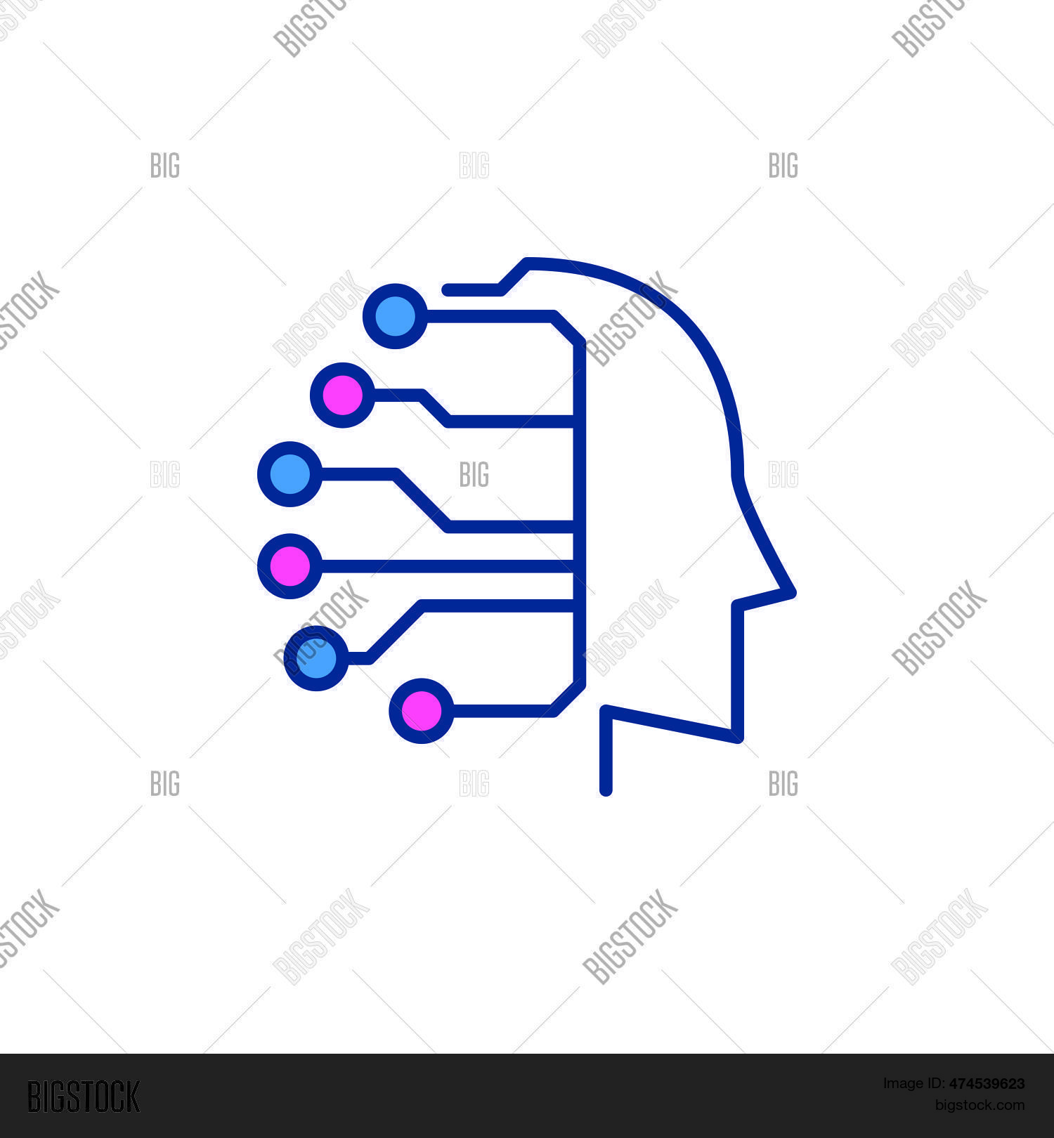 Digital Head Vector Vector & Photo (Free Trial) | Bigstock