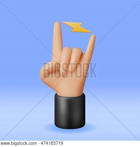 3d Hand Rock Gesture Vector & Photo (Free Trial) | Bigstock