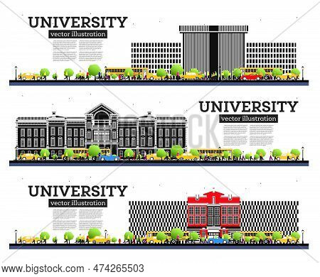 University Campus Set Vector & Photo (Free Trial) | Bigstock
