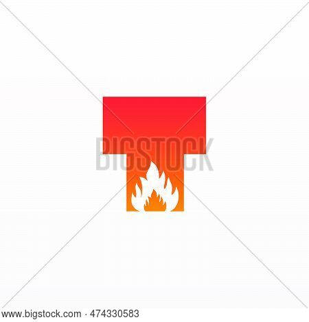 Flame Letter T Logo Vector & Photo (Free Trial) | Bigstock