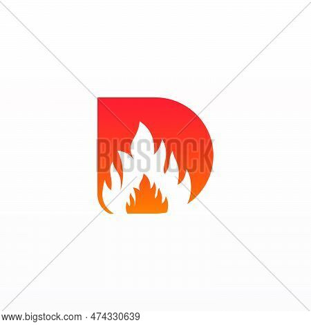 Flame Letter D Logo Vector & Photo (Free Trial) | Bigstock