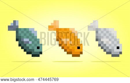 8 Bit Pixel Fish Vector & Photo (Free Trial) | Bigstock