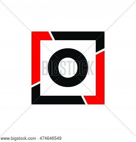 O Letter Red Black Vector & Photo (Free Trial) | Bigstock