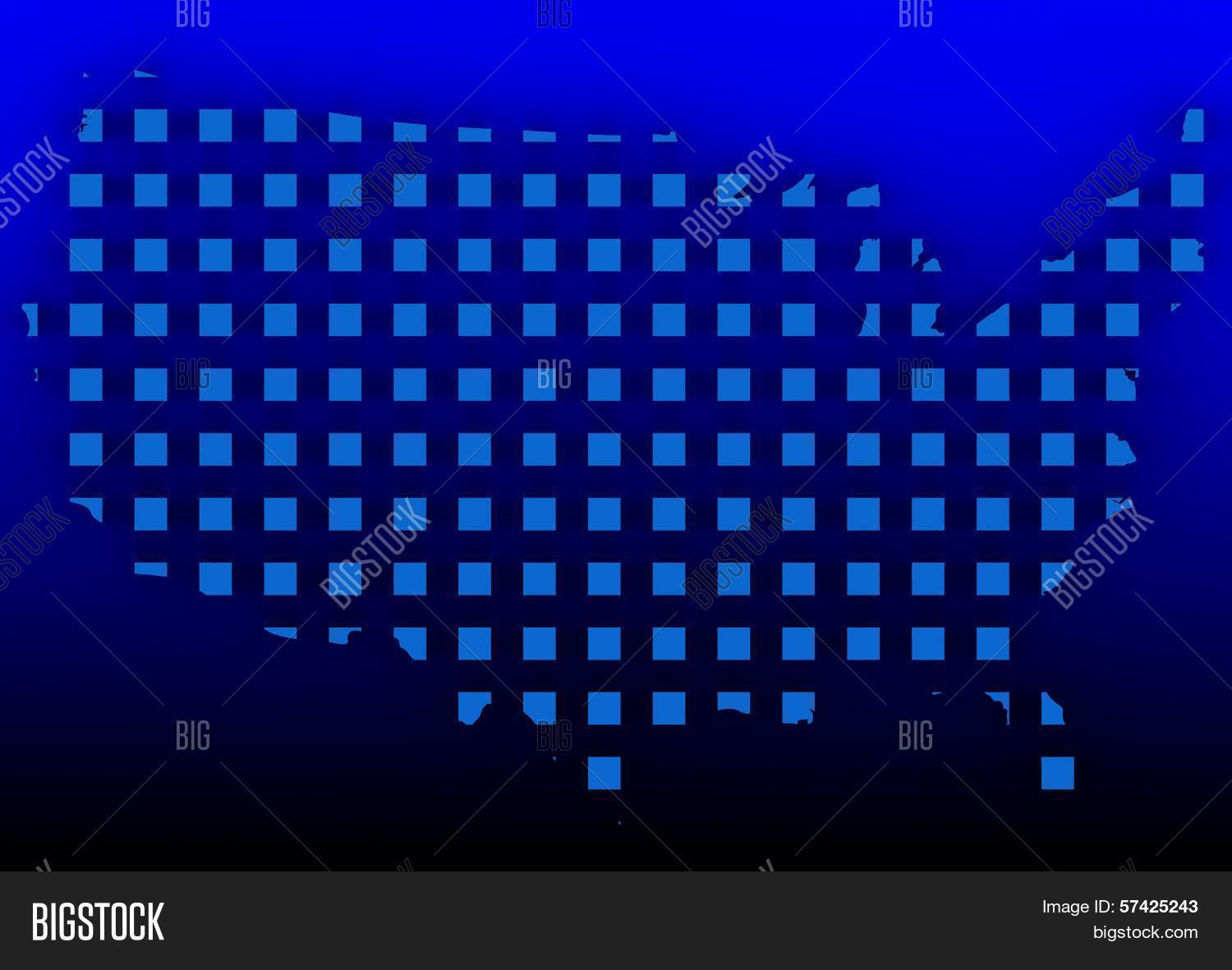 US Map Blue Background Image & Photo (Free Trial) | Bigstock