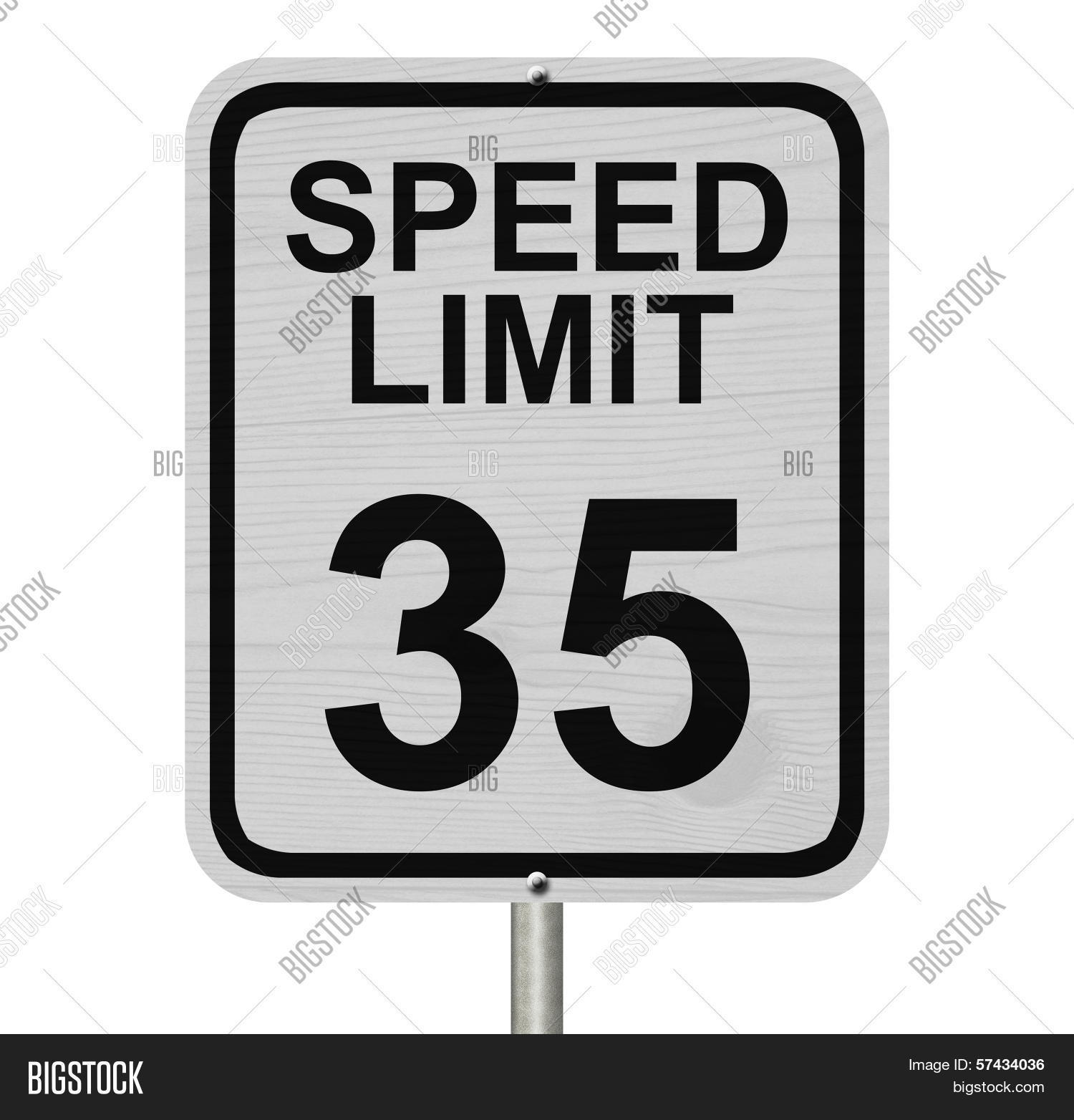 Speed Limit 35 Sign Image & Photo (Free Trial) | Bigstock