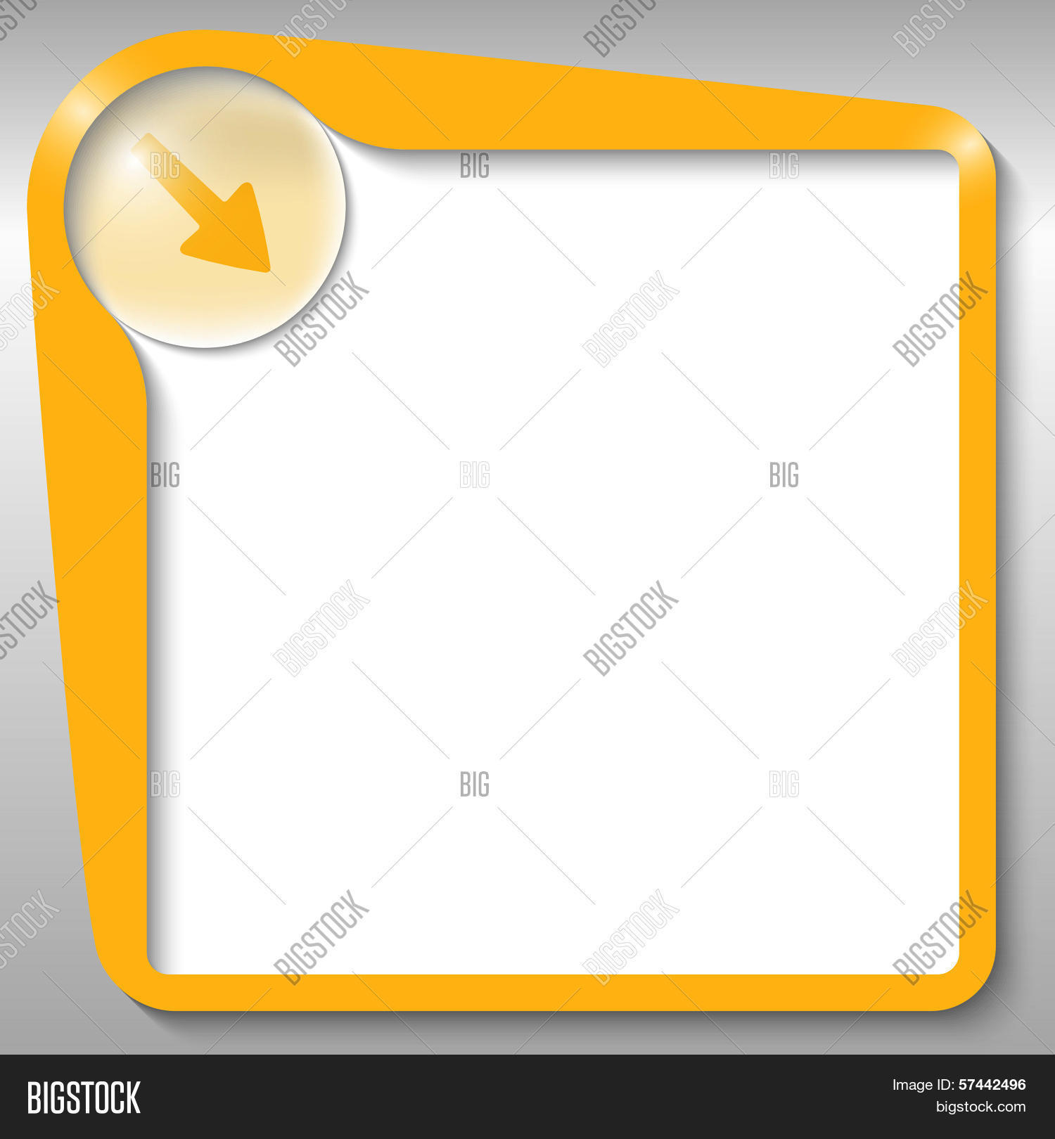 Yellow Text Box Arrow Vector & Photo (Free Trial) | Bigstock