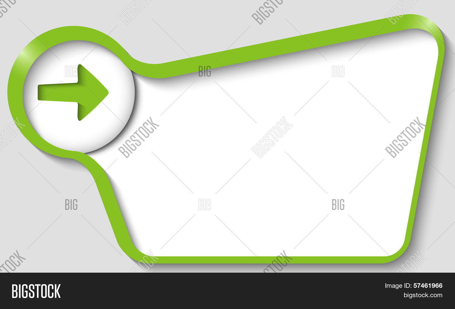 Green Text Box Arrow Vector & Photo (Free Trial) | Bigstock