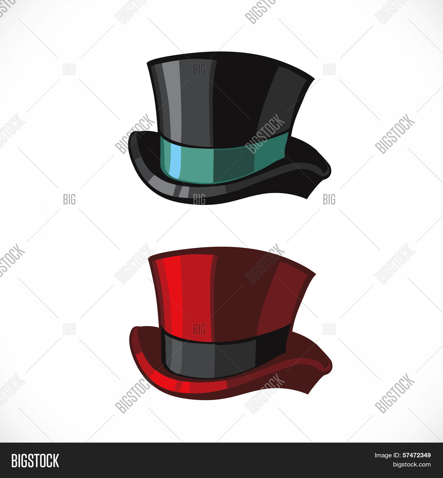 Illustration Top Hats Vector & Photo (Free Trial) | Bigstock
