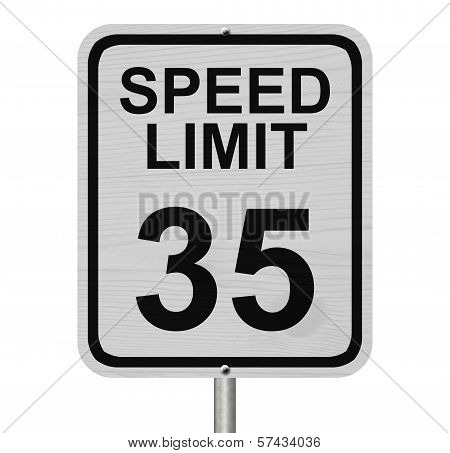 Speed Limit 35 Sign Image & Photo (Free Trial) | Bigstock