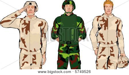 Soldier Illustration Vector & Photo (Free Trial) | Bigstock