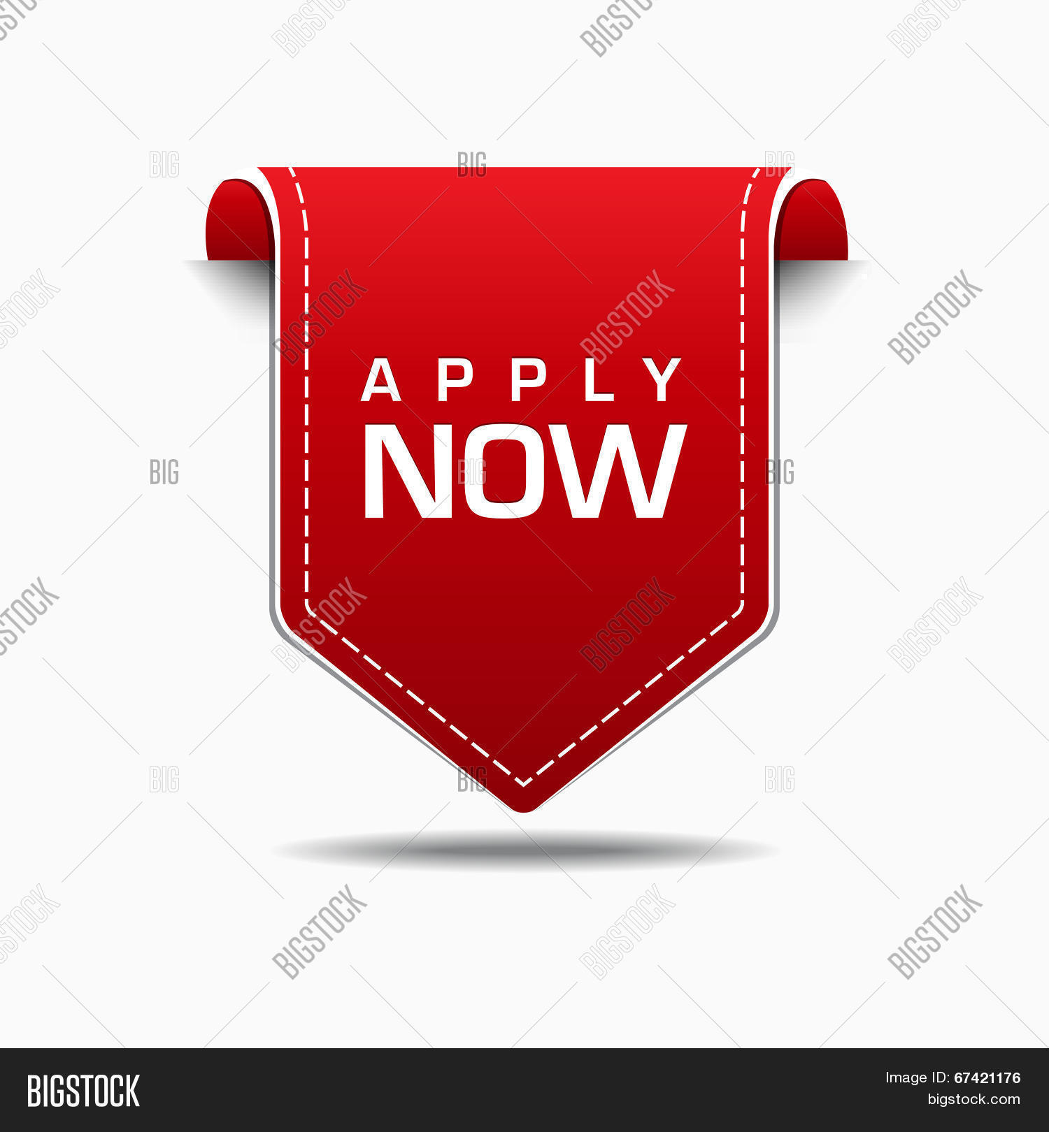 Apply Now Red Label Vector & Photo (Free Trial) | Bigstock